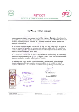 PIPOS Experience Certificate | PDF