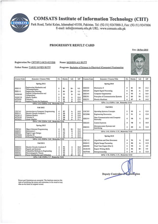 Progressive result card | PDF