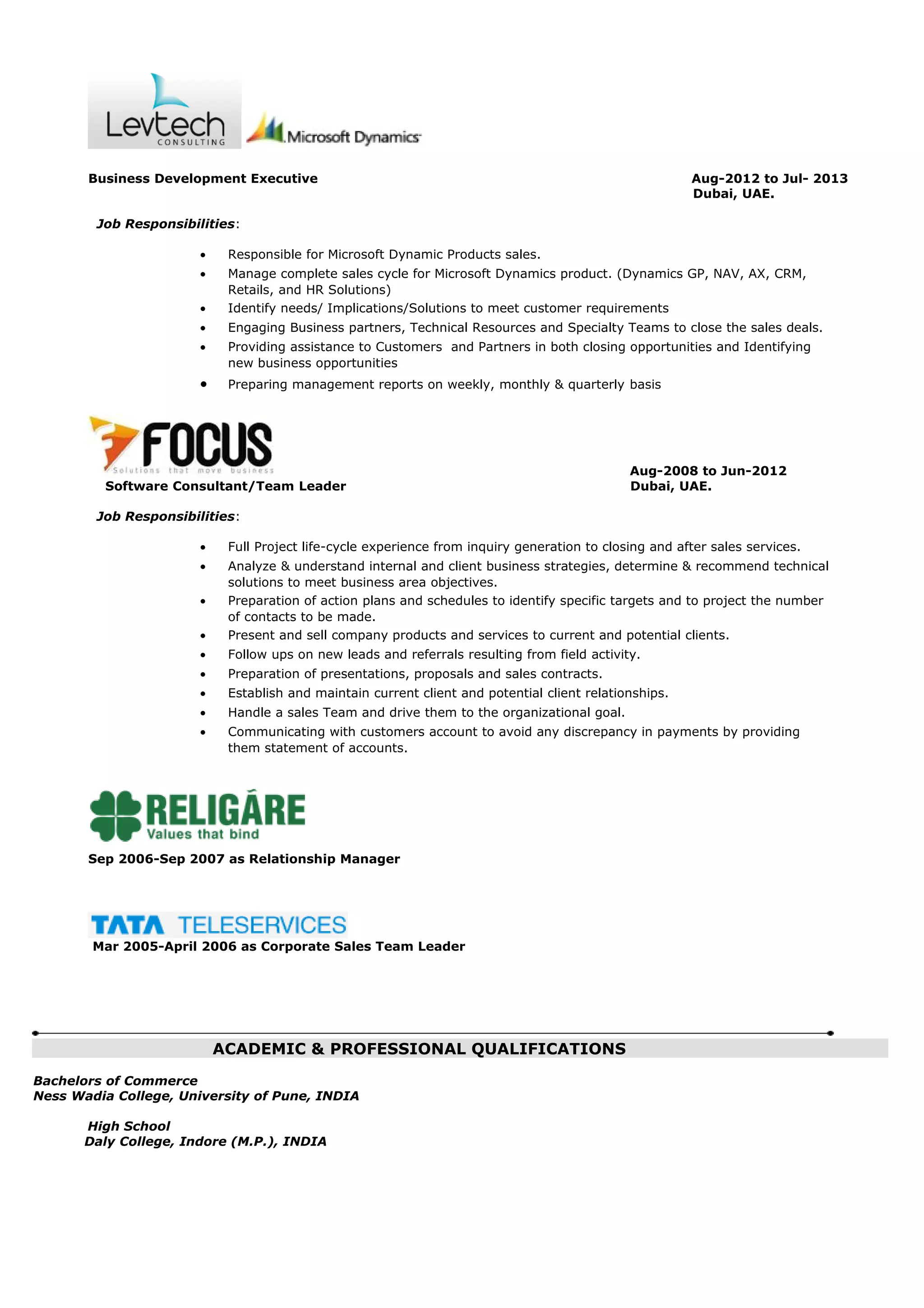 SAMI Resume | DOC | Sales | Business