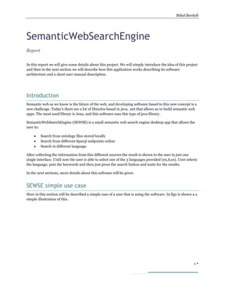 Mikel_Berdufi_SemanticWebSearchEngine_Report | PDF | Search | Internet