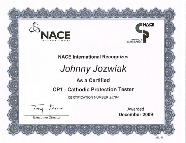 NACE Cathodic Protection Tester (CP1) Cert | PDF