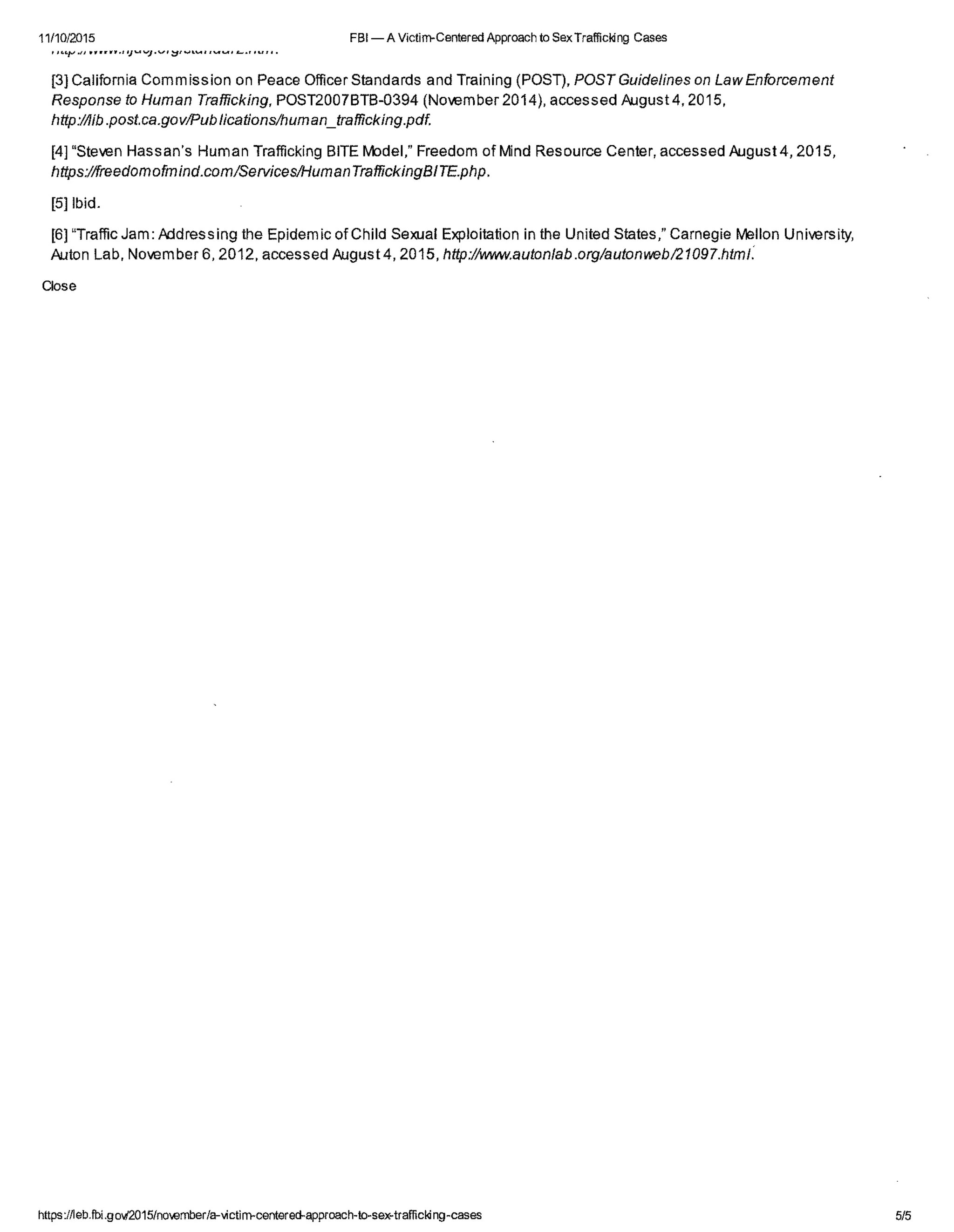 FBI LE Bulletin VCA Sex Trafficking_1 | PDF