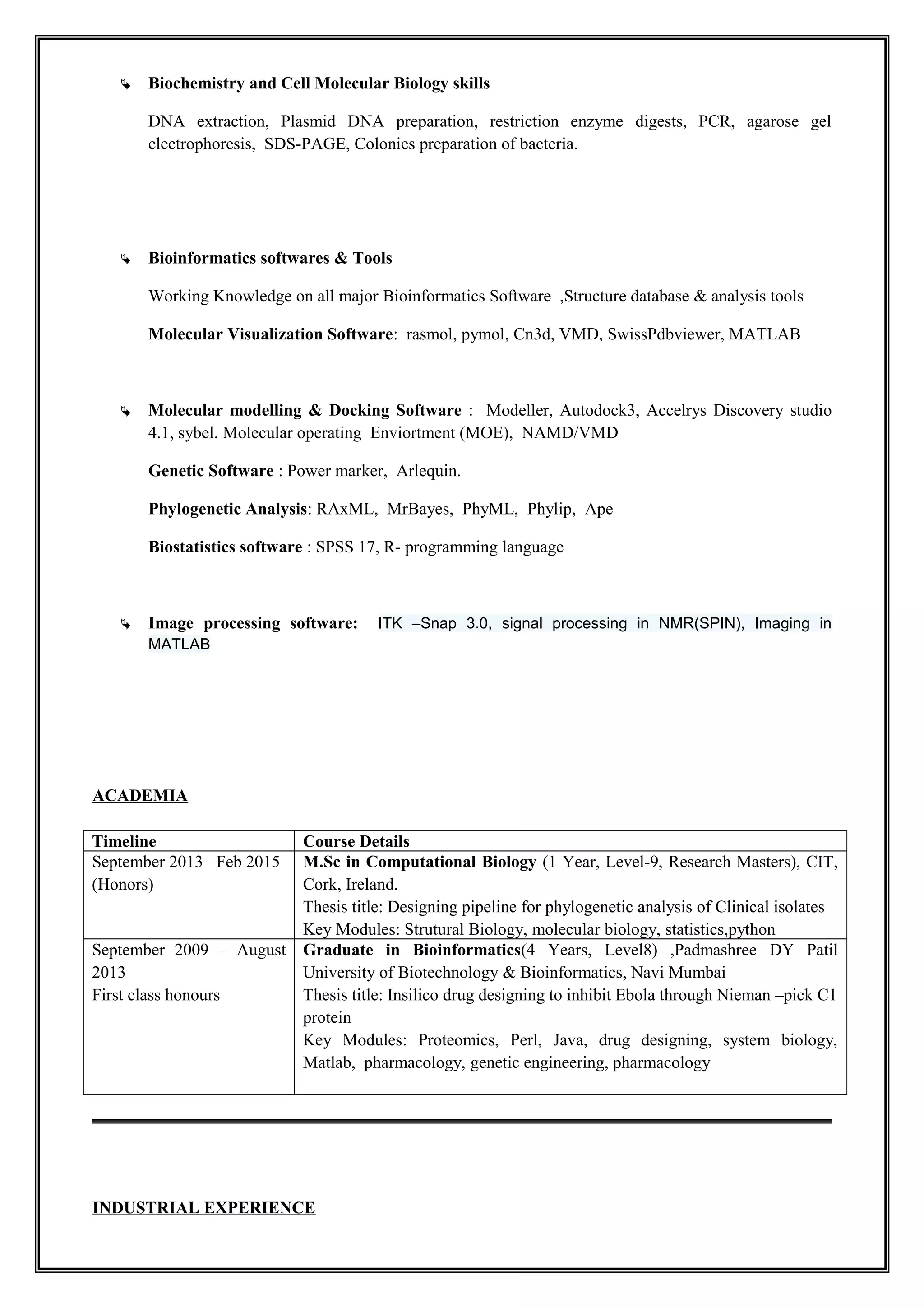 Amol Kunde resume | DOC