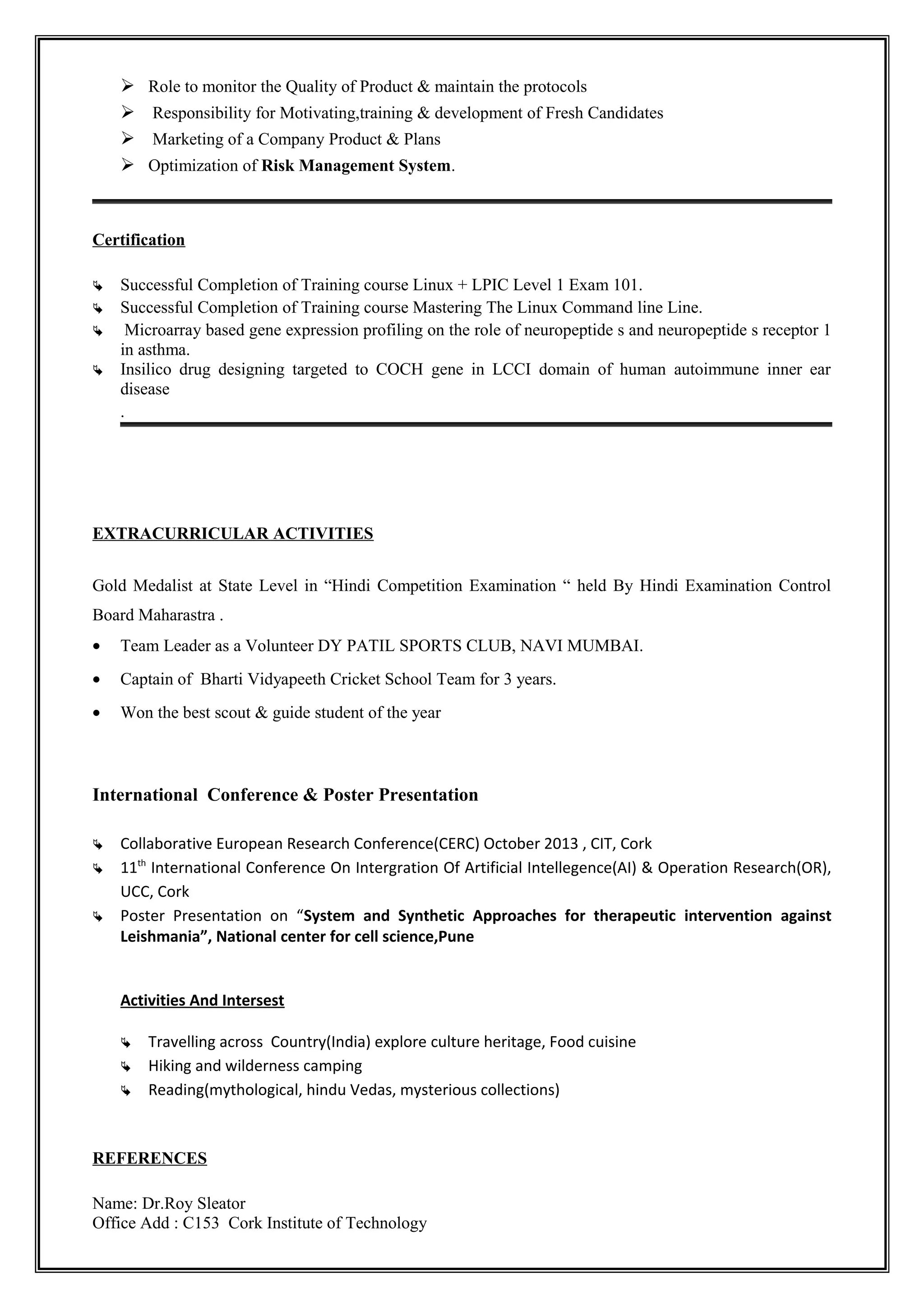 Amol Kunde resume | DOC