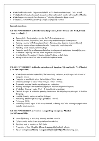 Amol Kunde resume | PDF