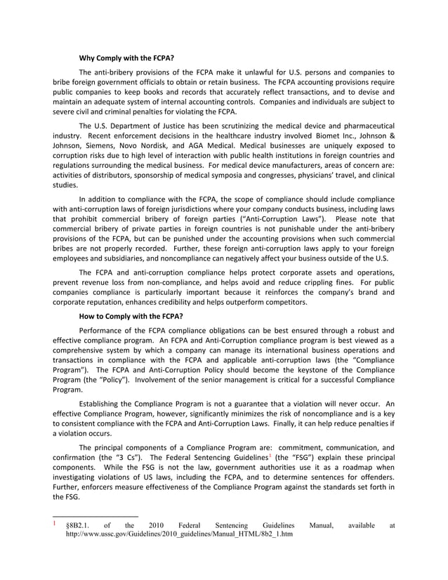 FCPA and Anti-Corruption Compliance | PDF