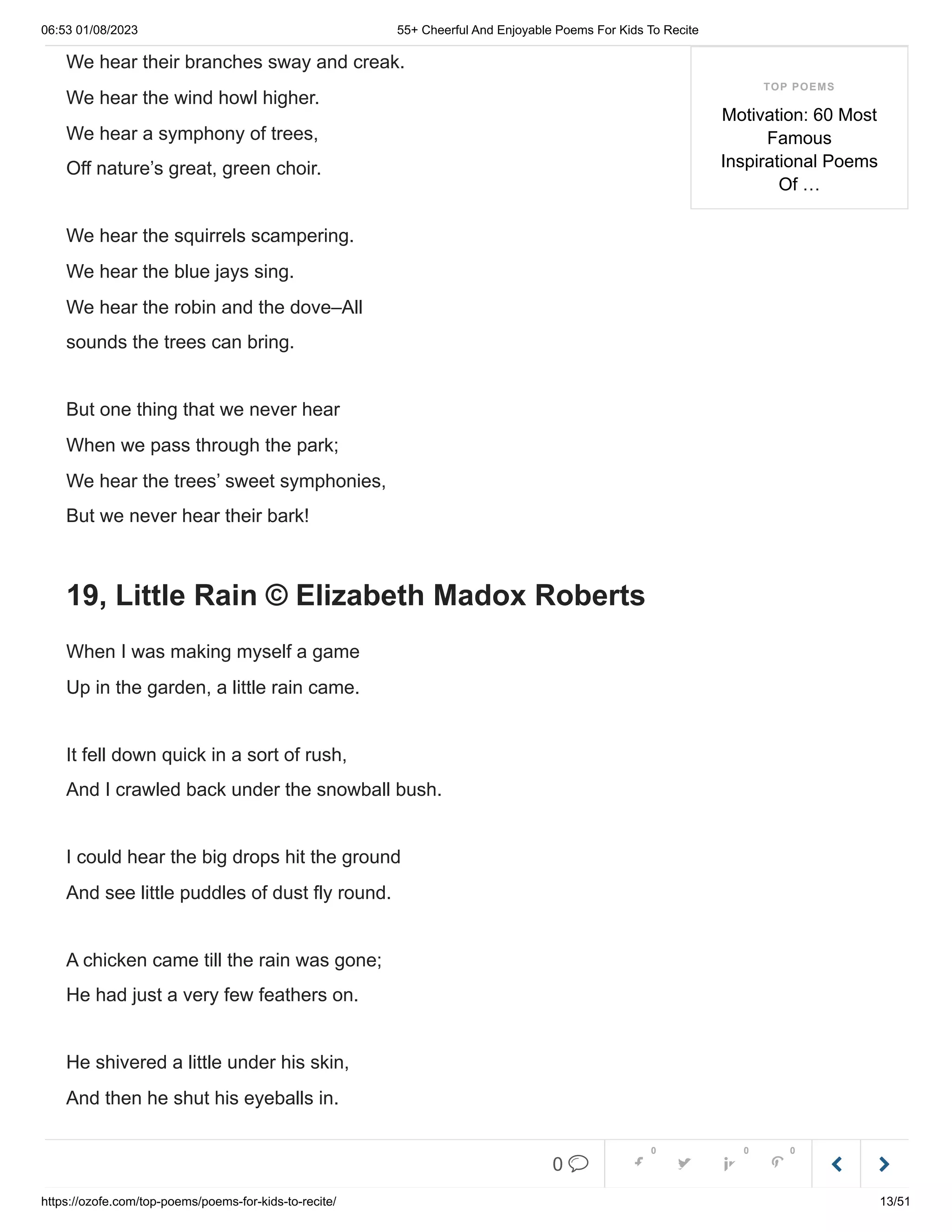 55+ Cheerful And Enjoyable Poems For Kids To Recite.pdf | Poetry ...
