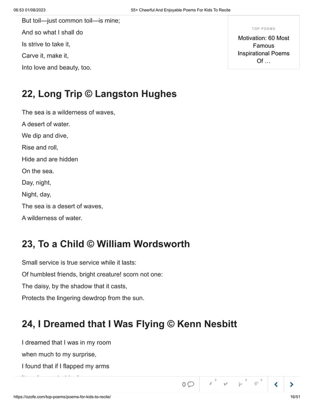 55+ Cheerful And Enjoyable Poems For Kids To Recite.pdf | Poetry ...