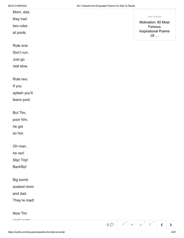 55+ Cheerful And Enjoyable Poems For Kids To Recite.pdf | Poetry ...