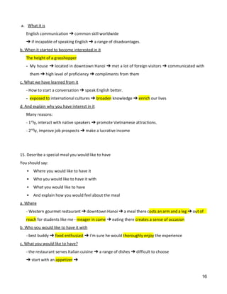 55 cue cards final for speaking questions part 2 ielts | PDF
