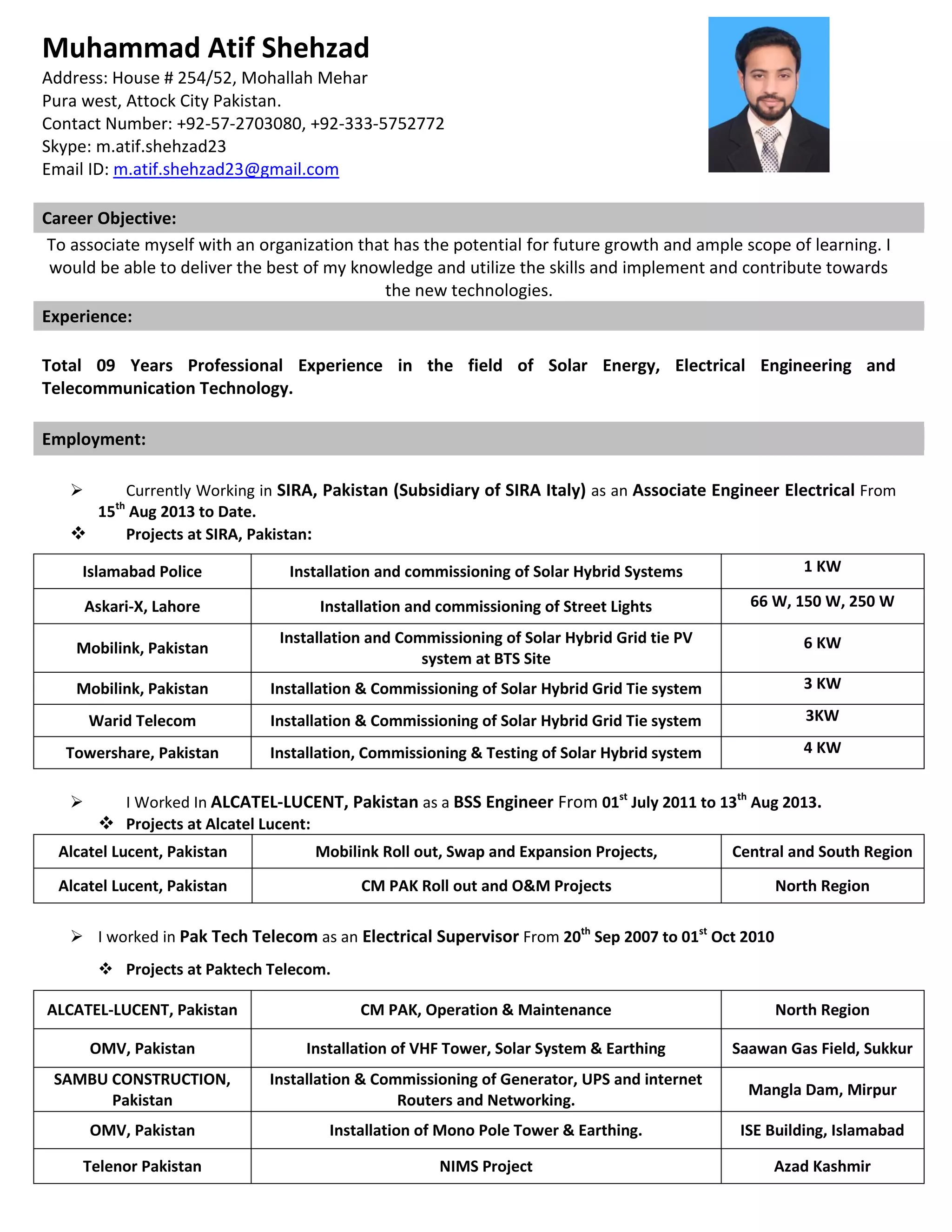 M.Atif's CV | PDF