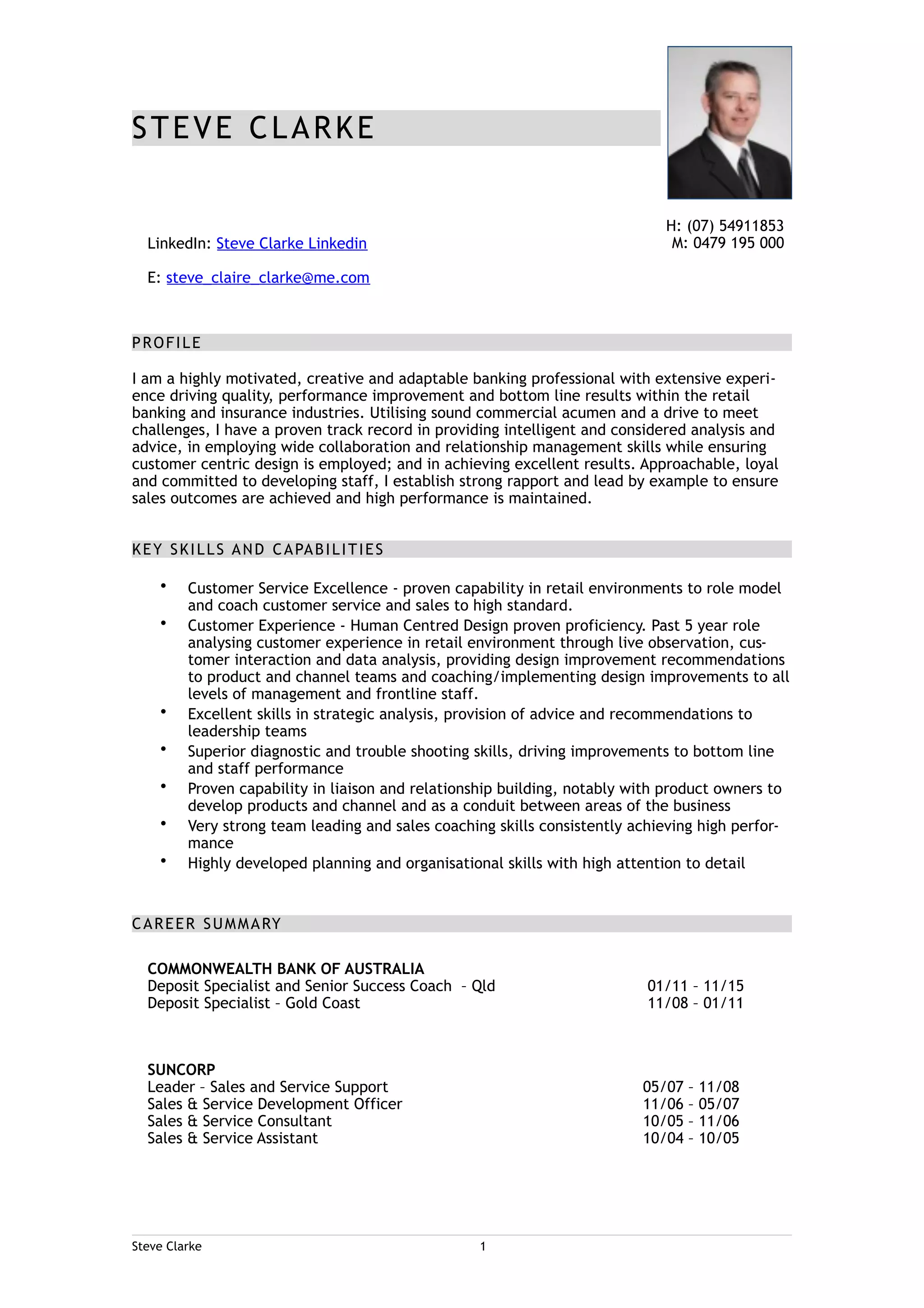 Steve Clarke - resume | PDF