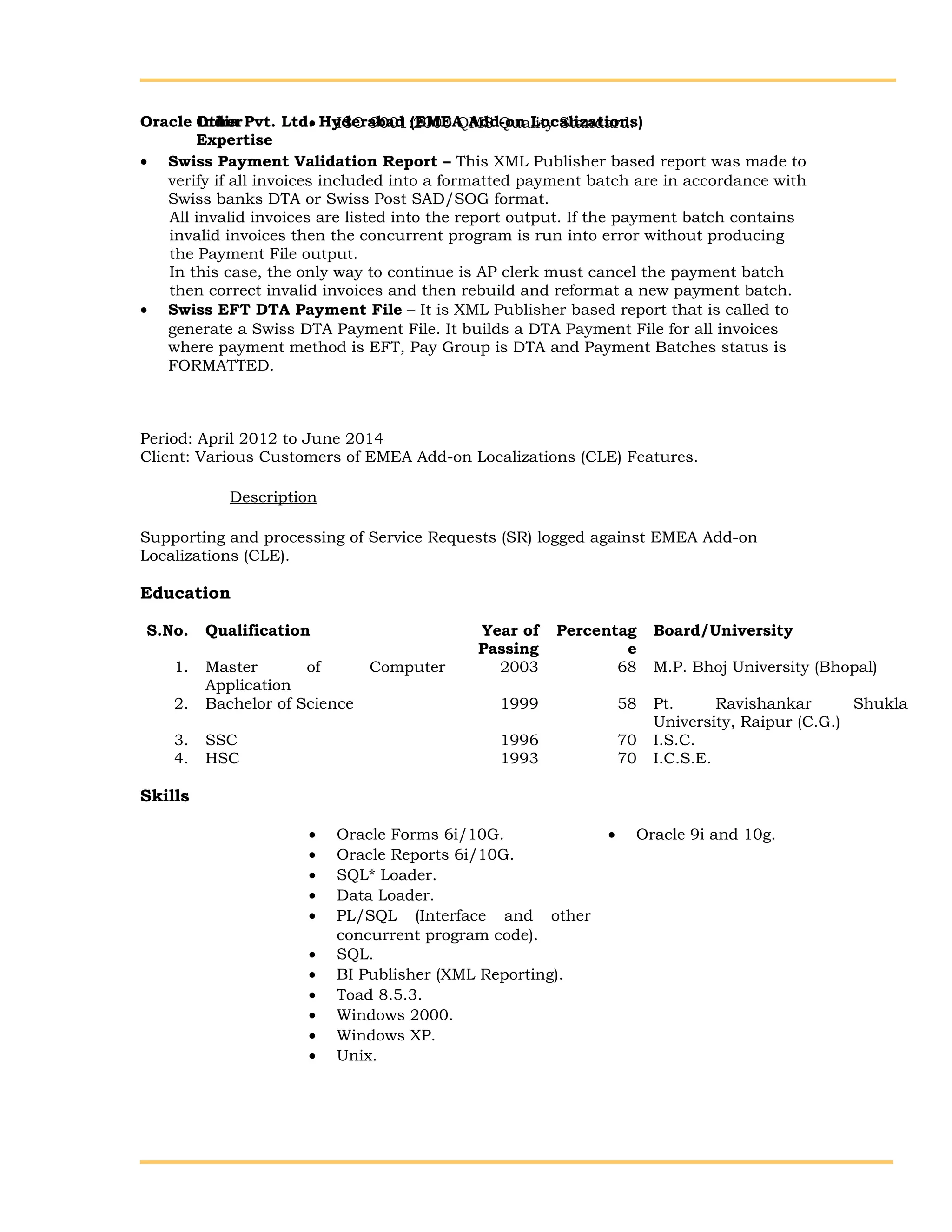 Paresh_Pandit_Resume | DOC | Operating Systems | Computer Software and ...