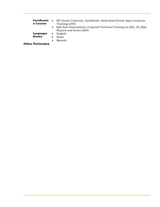 Paresh_Pandit_Resume | DOC | Operating Systems | Computer Software and ...