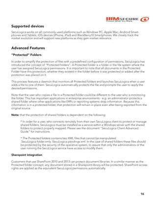 IRM Secure on SecuLogica Technical Whitepaper | PDF