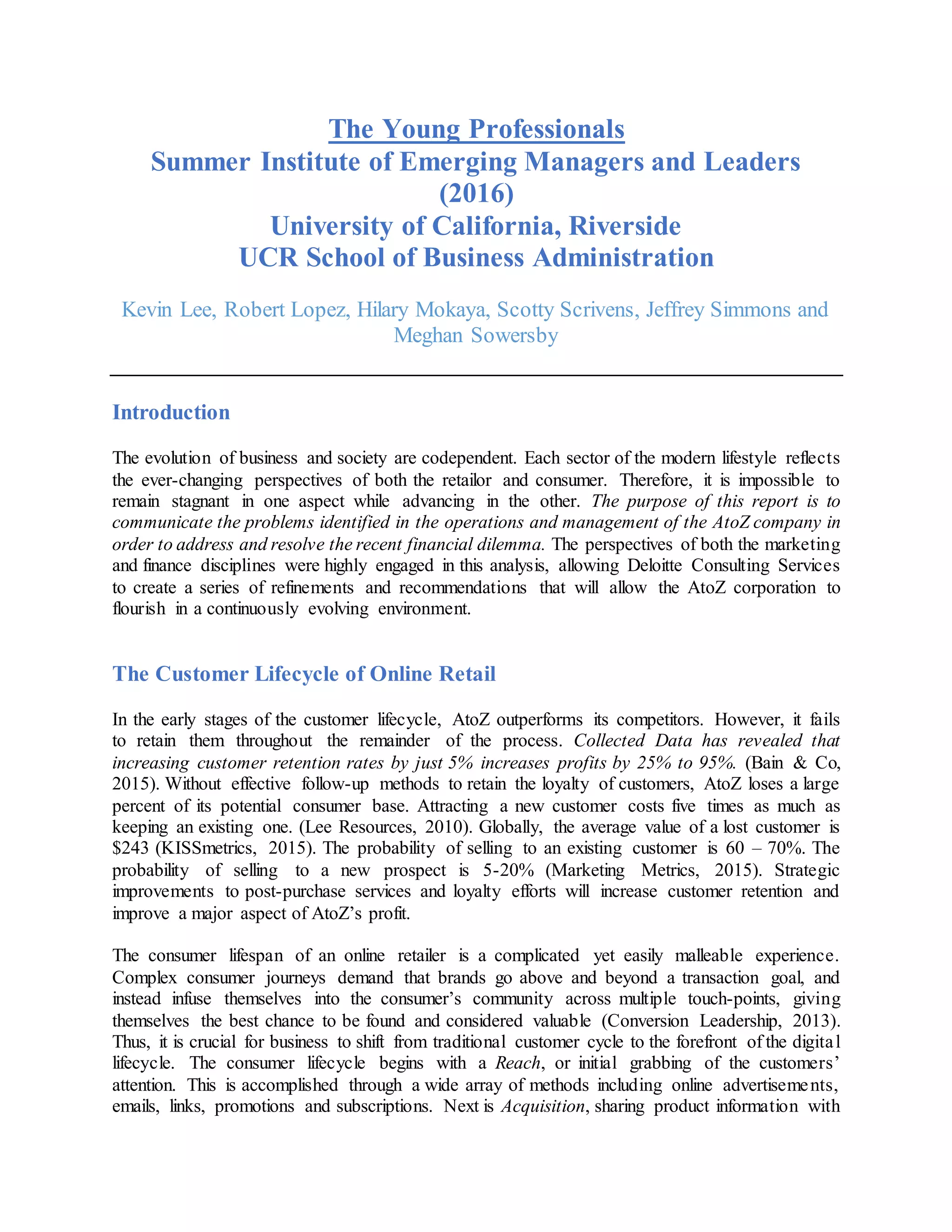 Case Competition Document | PDF