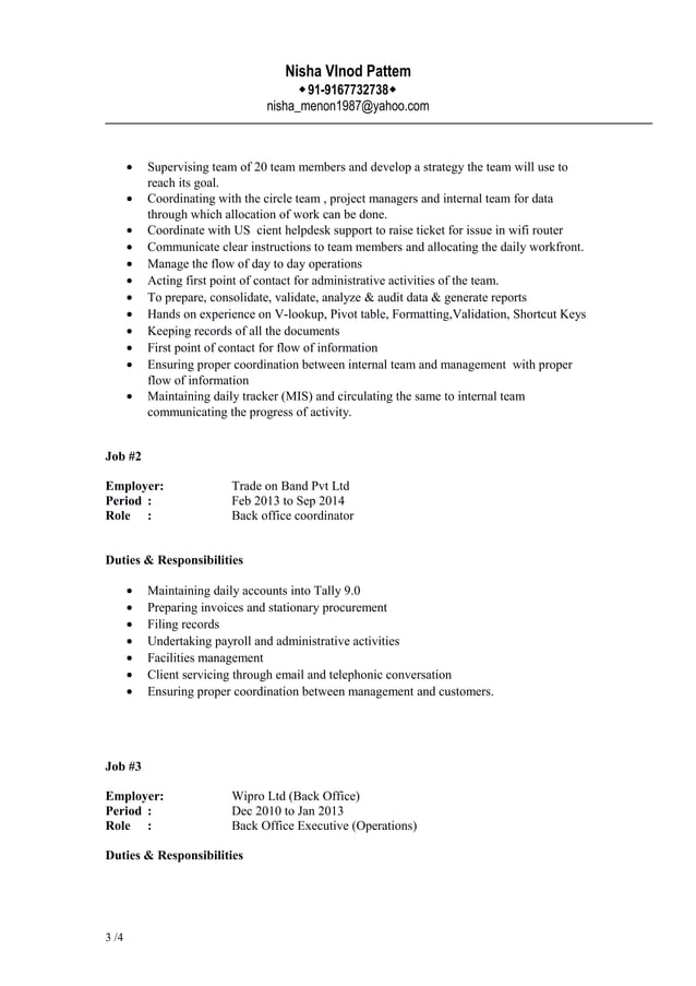 Resume-Nisha - Copy | DOC