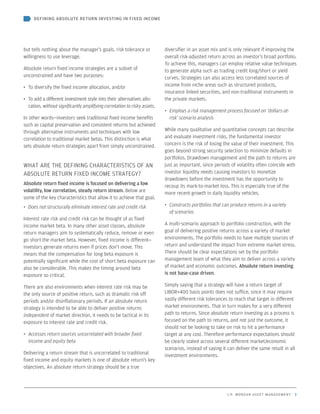JP Morgan Absolute Return Investing in Fixed Income | PDF | Stocks and Bonds | Personal Investing