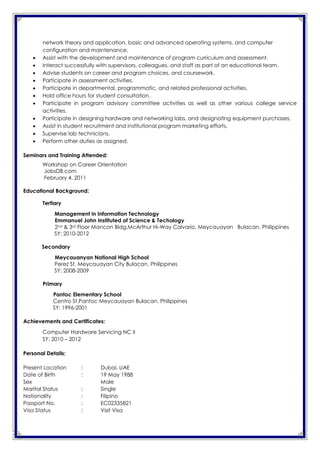 Joebert Doroliat_CV | PDF