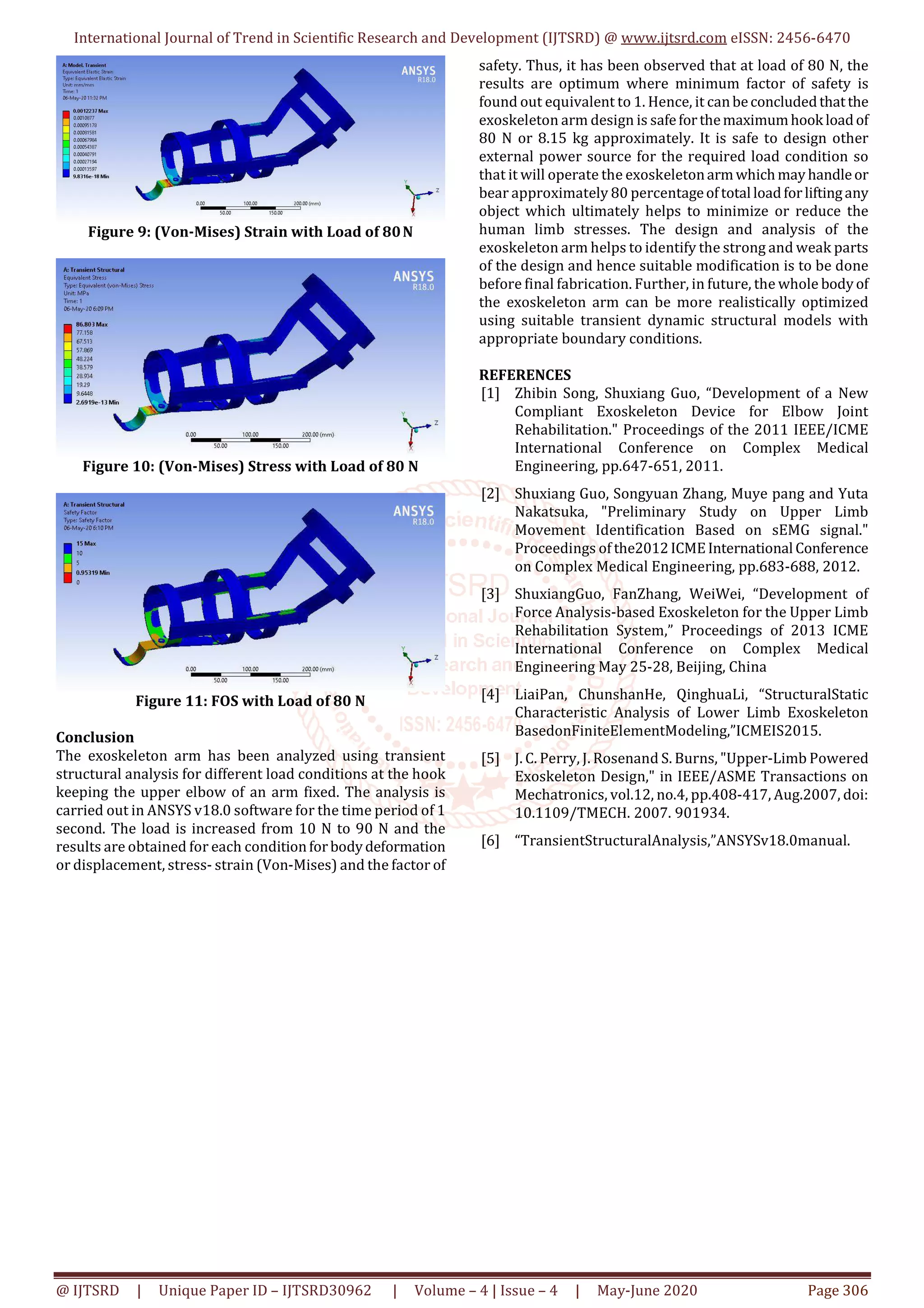 Design and Analysis of an Exoskeleton Arm | PDF