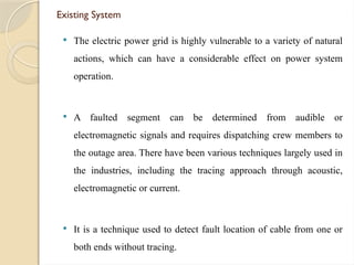 Transmission line fault detection using iot | PPTX
