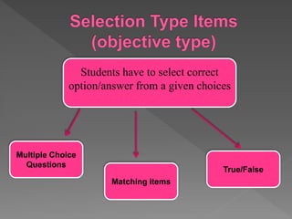 Types of tests items | PPT