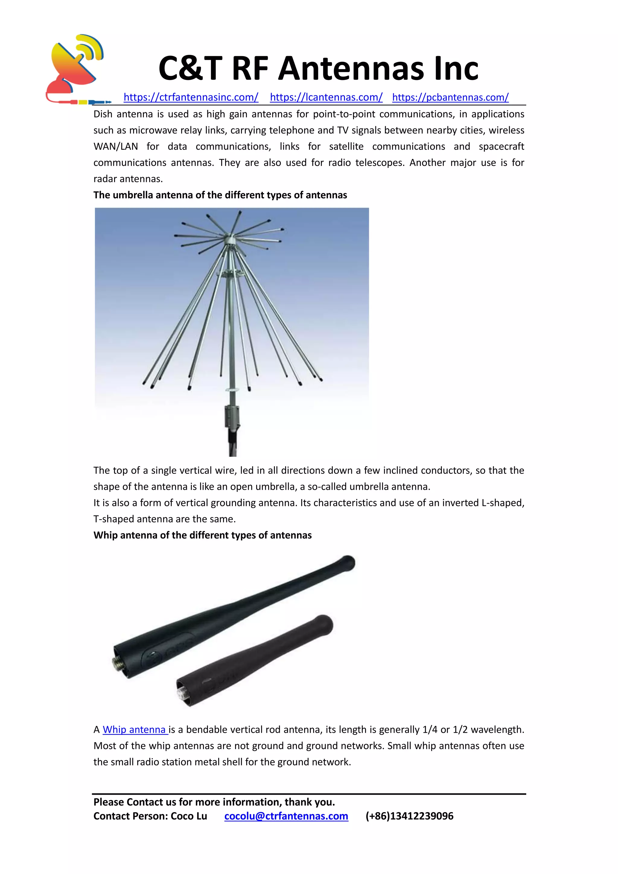 55 Different Types of Antennas With Examples Used in Wireless ...