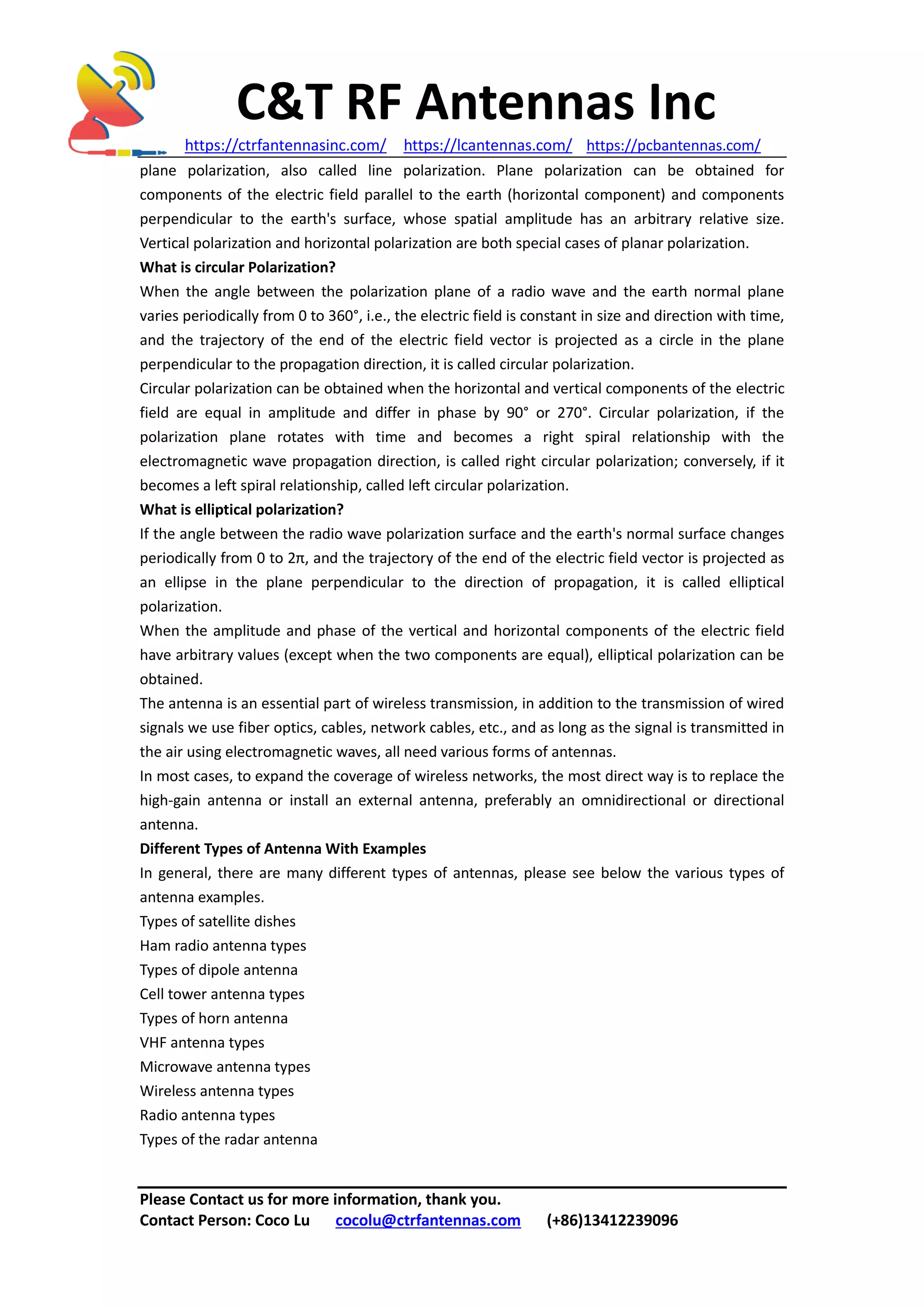 55 Different Types of Antennas With Examples Used in Wireless ...