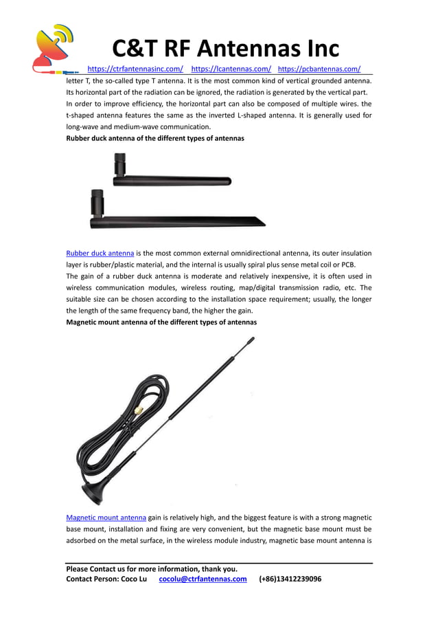 55 Different Types of Antennas With Examples Used in Wireless ...