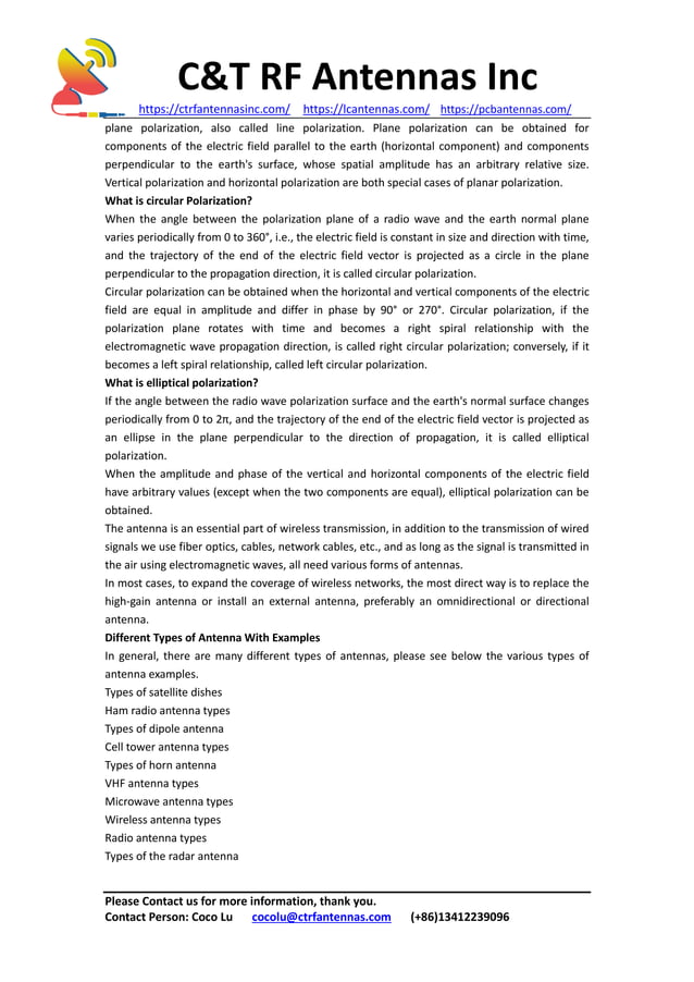 55 Different Types of Antennas With Examples Used in Wireless ...