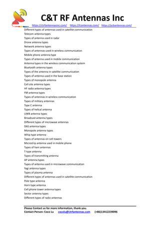 55 Different Types of Antennas With Examples Used in Wireless ...