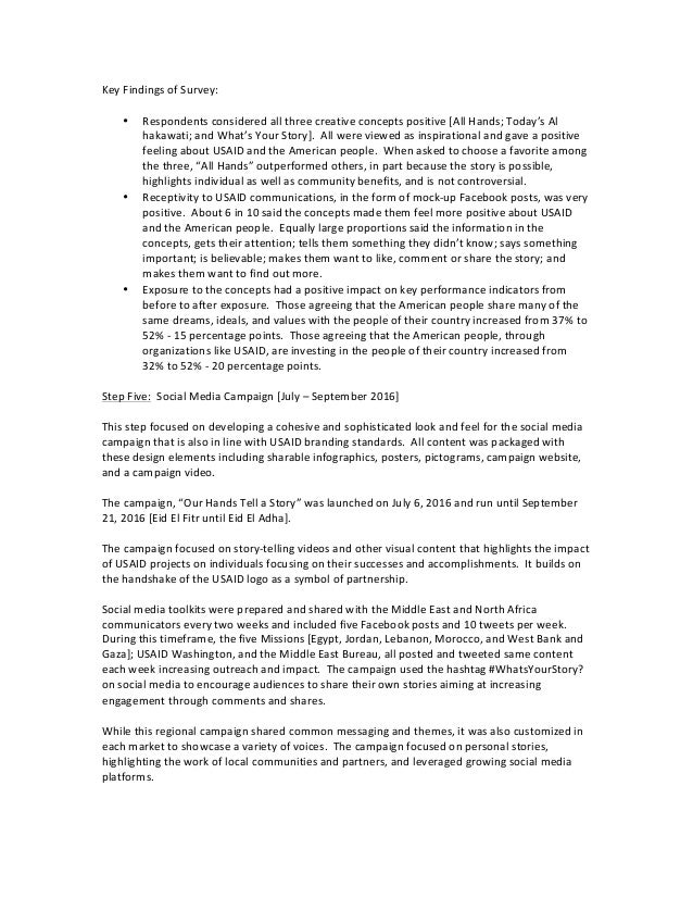 MENA regional campaign - summary report