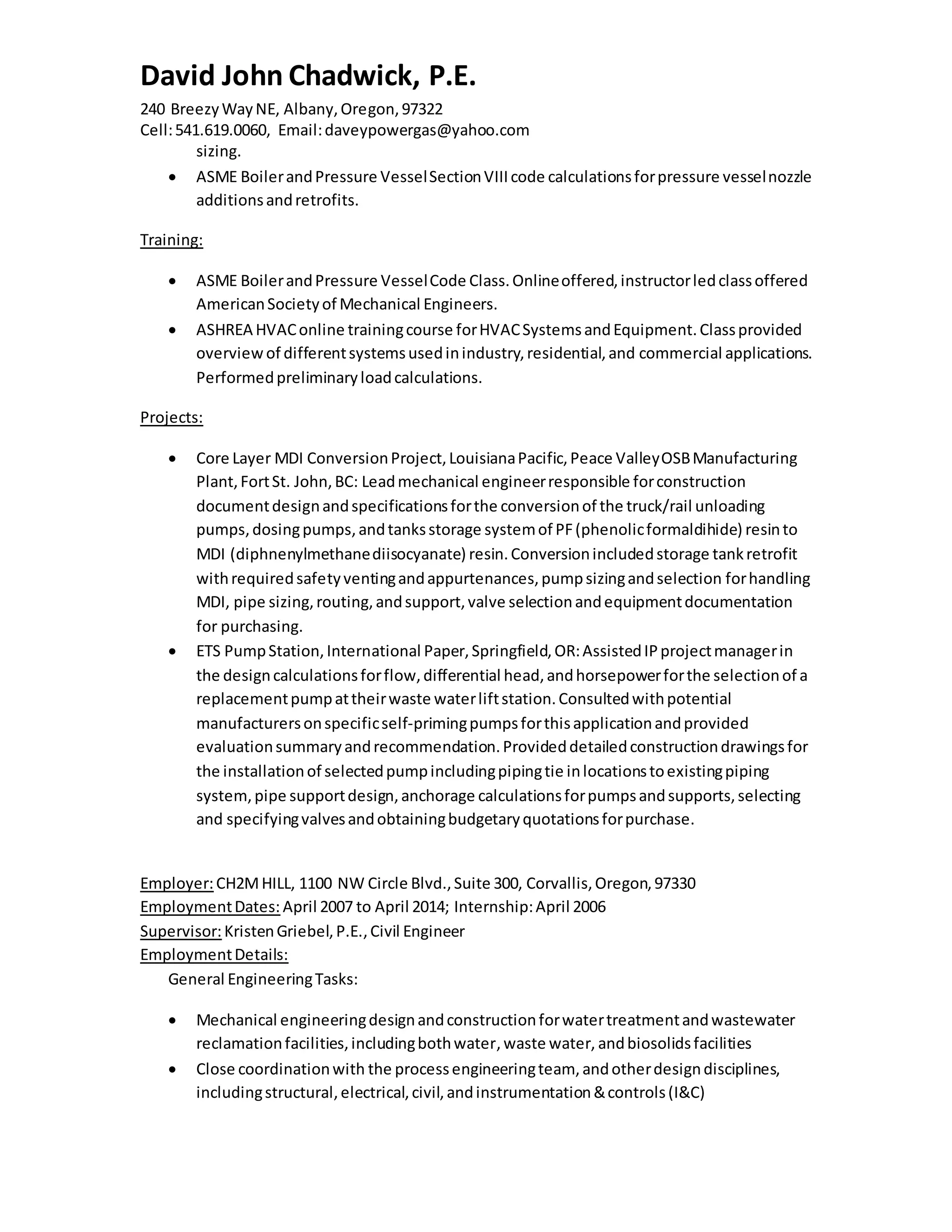 Resume David Chadwick | DOCX