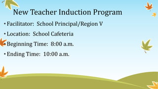 New Teacher Induction Program-1 | PPTX