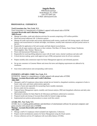 Angela Dorio resume 2016 revised | PDF