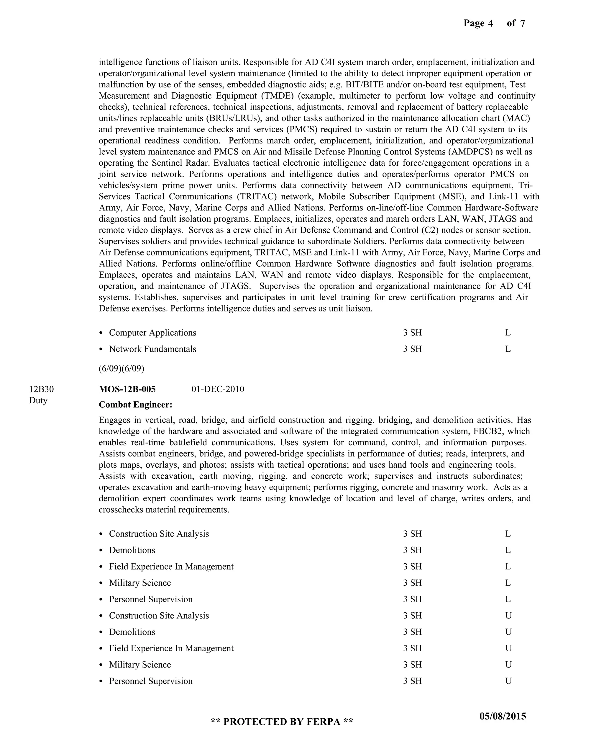 joint services transcript | PDF