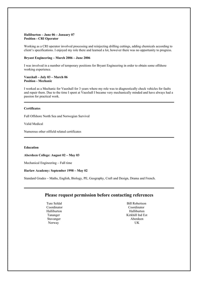 Matthew McCallum CV | PDF