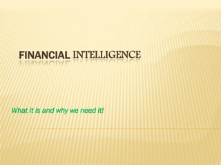 Financial Intelligence Training | PDF