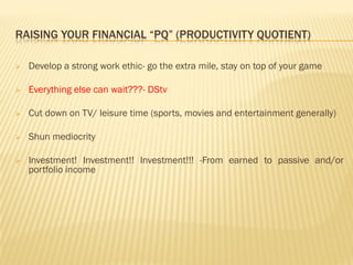 Financial Intelligence Training | PDF