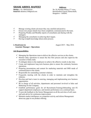 Shaik Updated Resume | DOC | Business Administration | Business