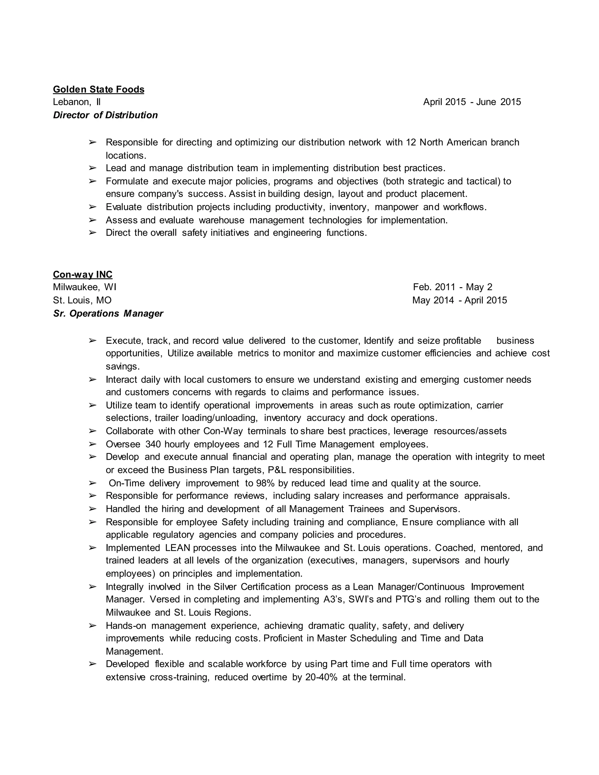 ScottCorbin-Resume | DOCX | Logistics | Business