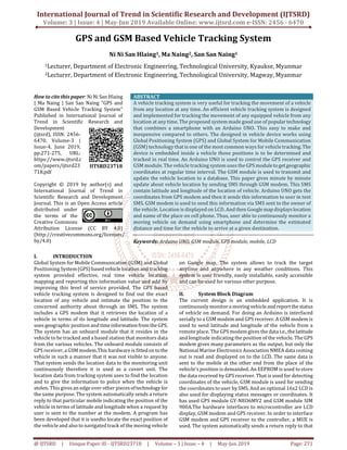 GPS and GSM Based Vehicle Tracking System | PDF