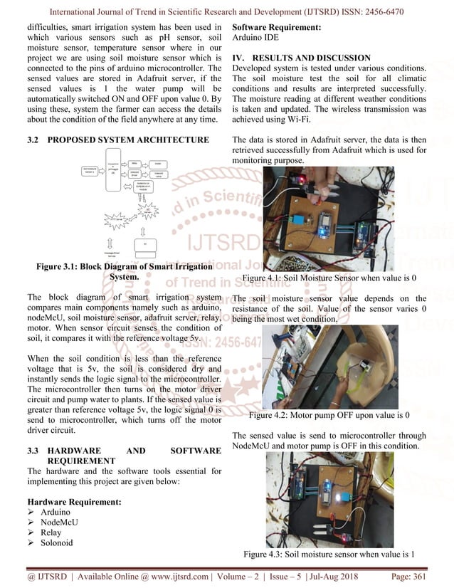 IoT Based Smart Irrigation System | PDF | Agriculture | Industries
