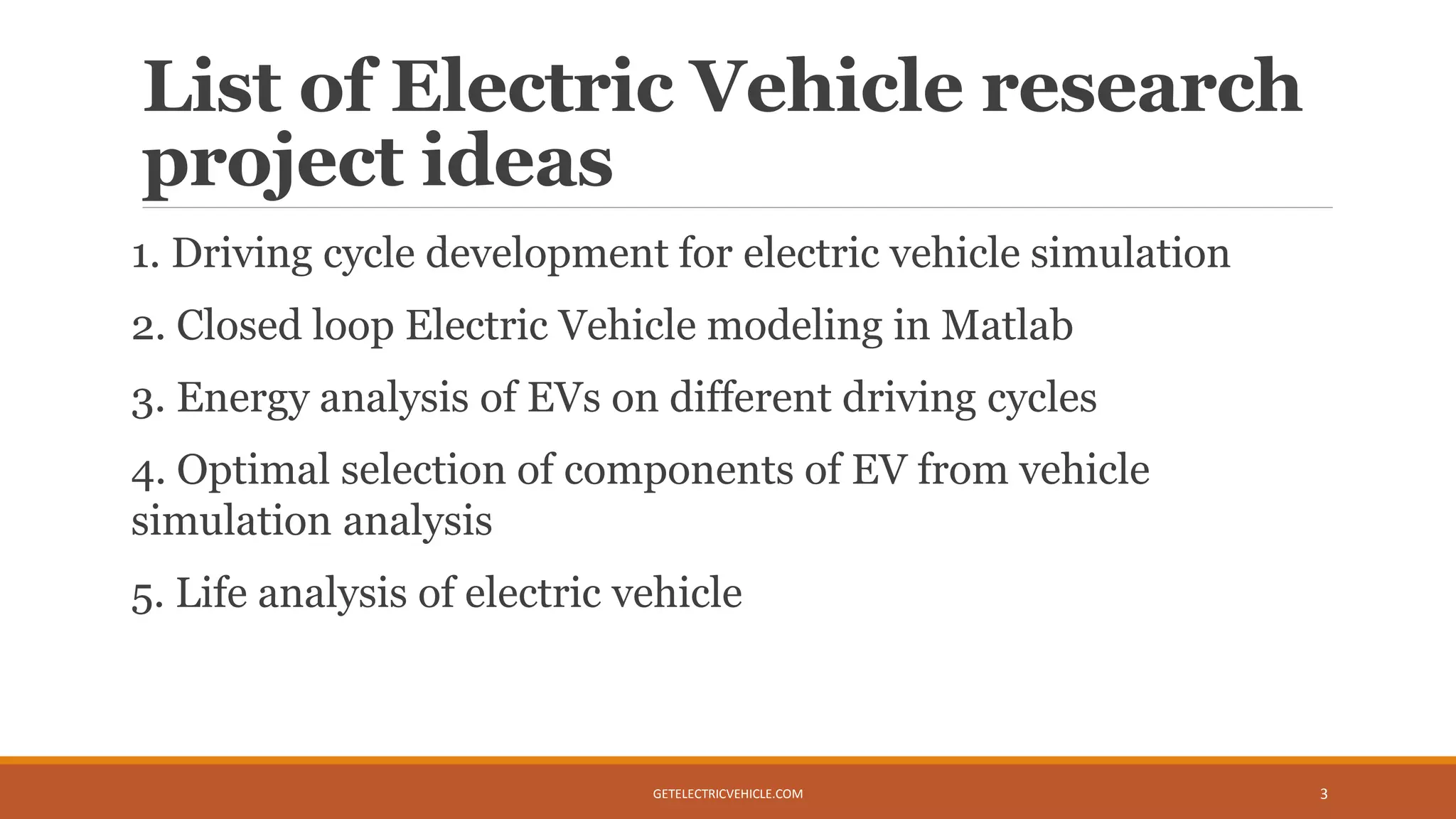Electric Vehicle Project Ideas | PPTX