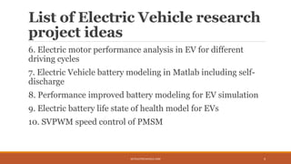 Electric Vehicle Project Ideas | PPTX