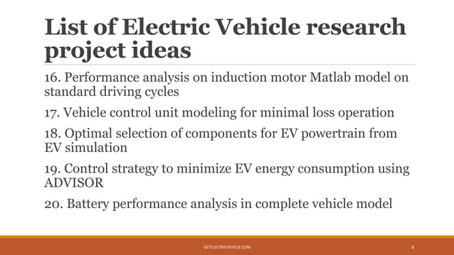 Electric Vehicle Project Ideas | PPTX | Green Vehicles | Auto Type