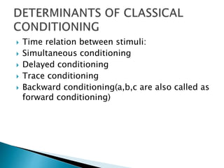 Theory of Learning (Classical Conditioning) | PPTX
