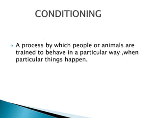 Theory of Learning (Classical Conditioning) | PPTX