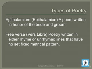 55 types of poetry | PPTX