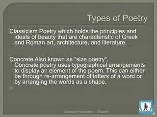 55 types of poetry | PPTX